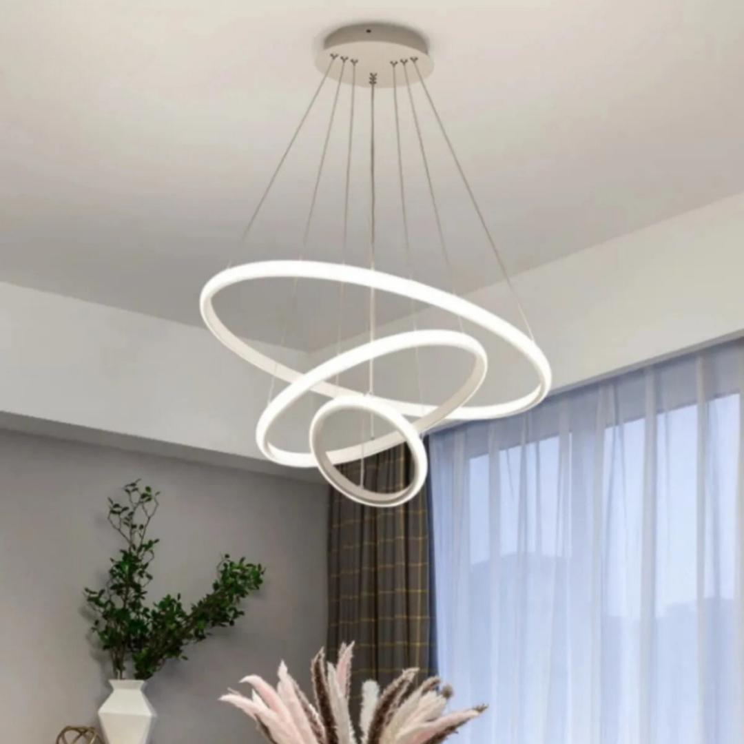 Robin 3'lü Beyaz Beyaz Ledli Modern Avize – Elektroyou